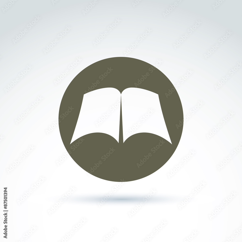 Vector open book with blank sheets placed in a circle, illustrat Stock ...