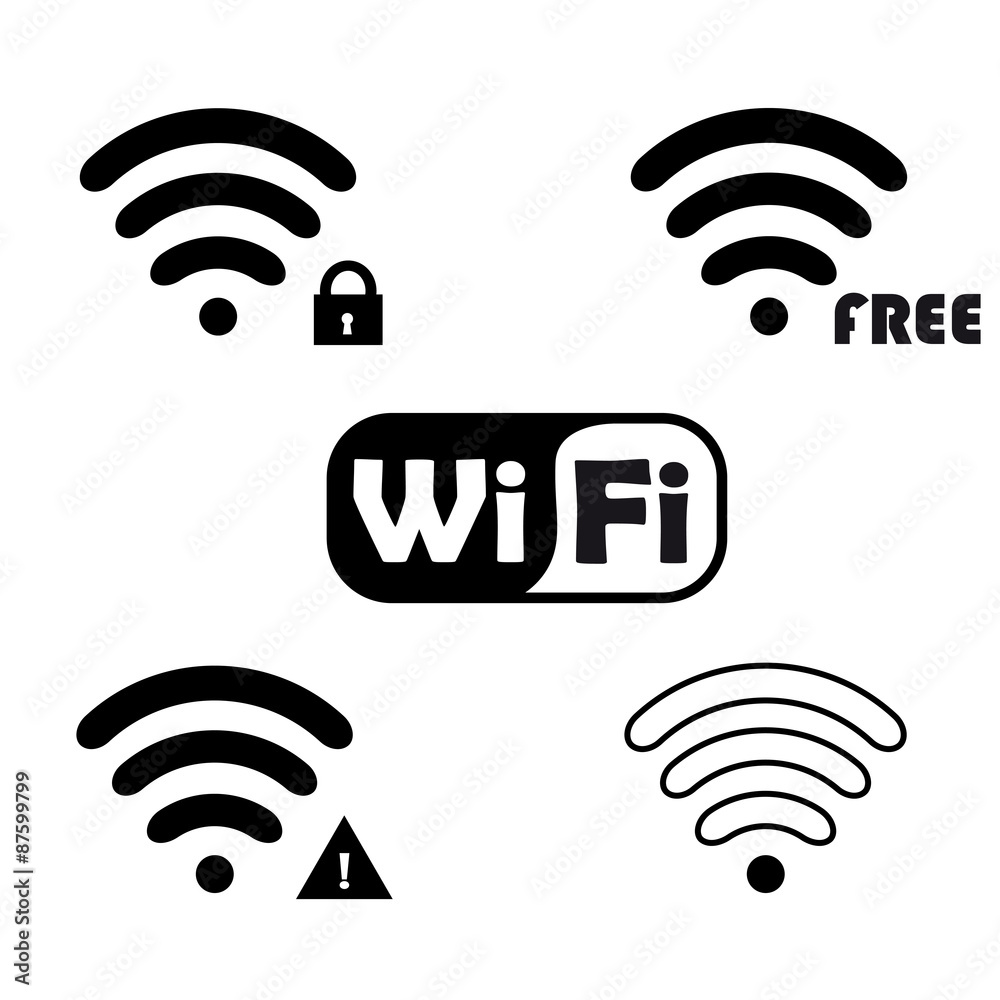 Wireless Fidelity Stock Vector | Adobe Stock