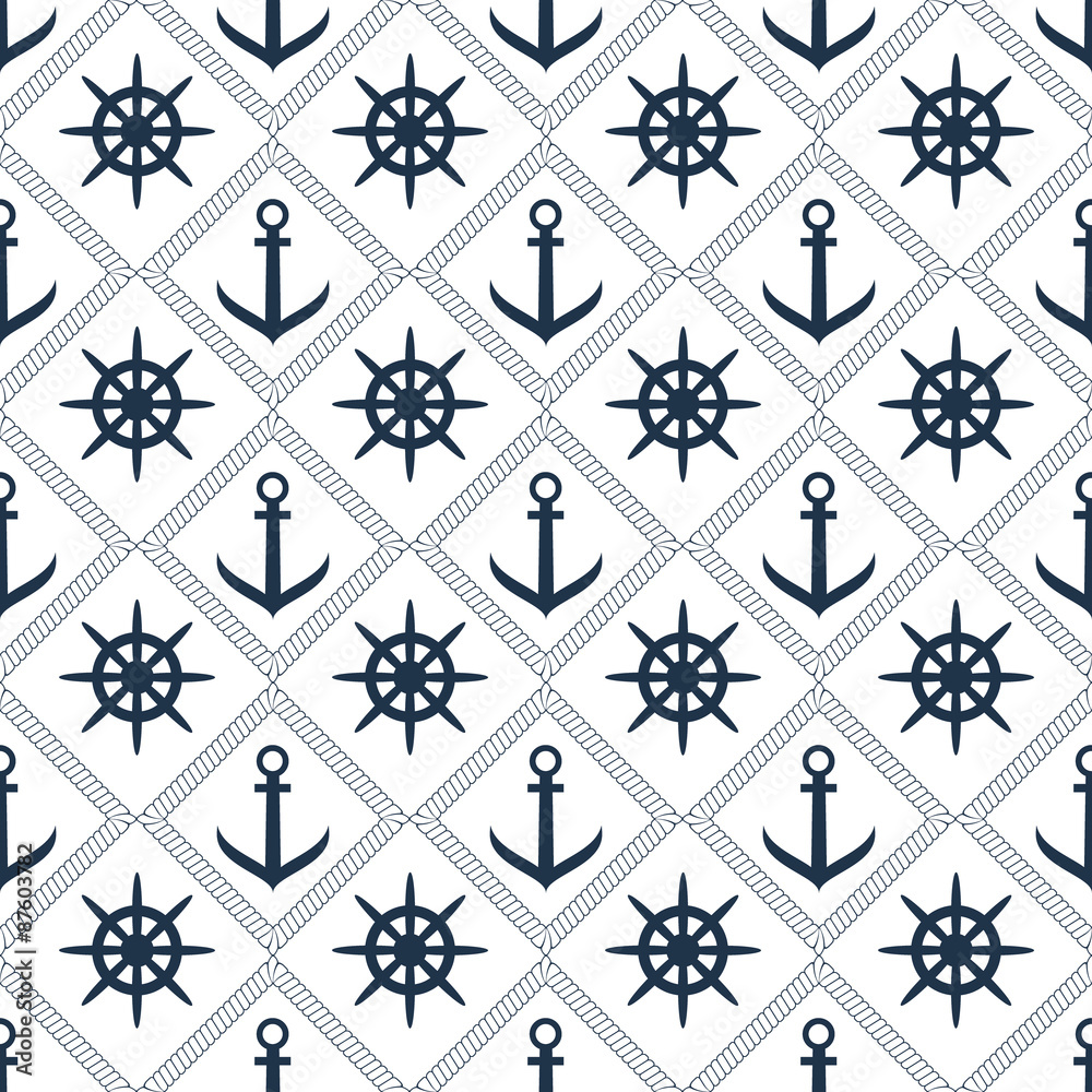 Anchor Pattern Wallpaper