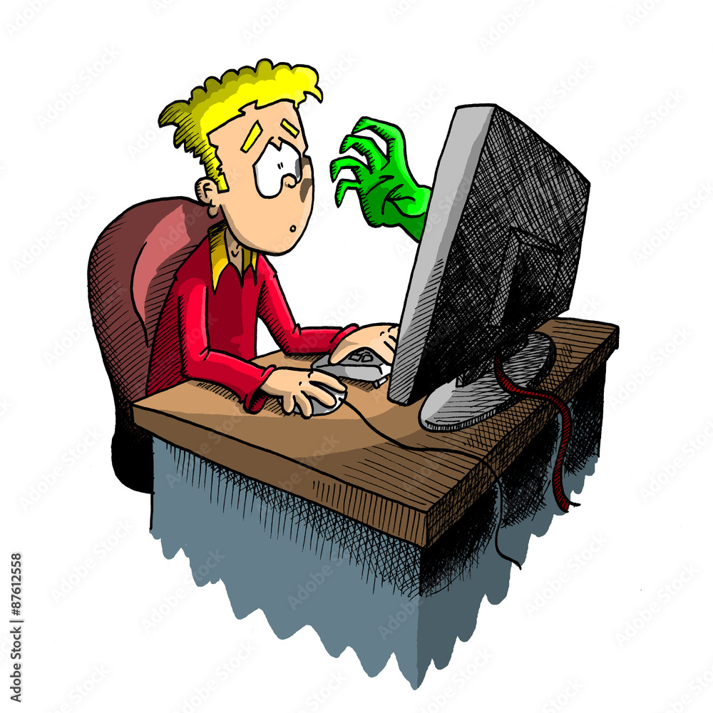 Computer User Cartoon