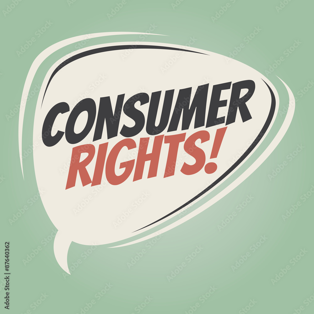 consumer rights retro speech bubble Stock Vector | Adobe Stock