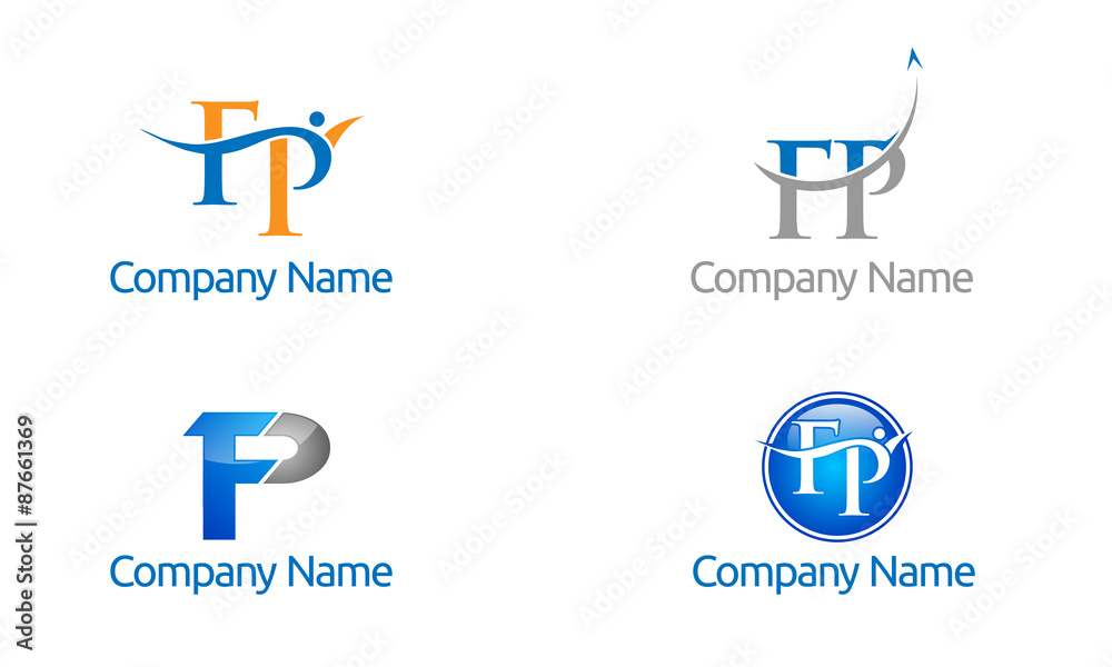 f p, f p letter, vector, logo, design Stock Vector | Adobe Stock