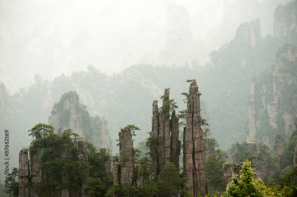 Mountains Hunan Province China 1500 Metre High 'sky Ladder' Opens In