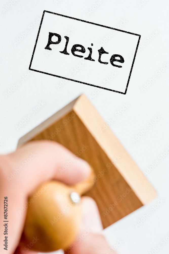 Stempel Pleite Stock Photo | Adobe Stock