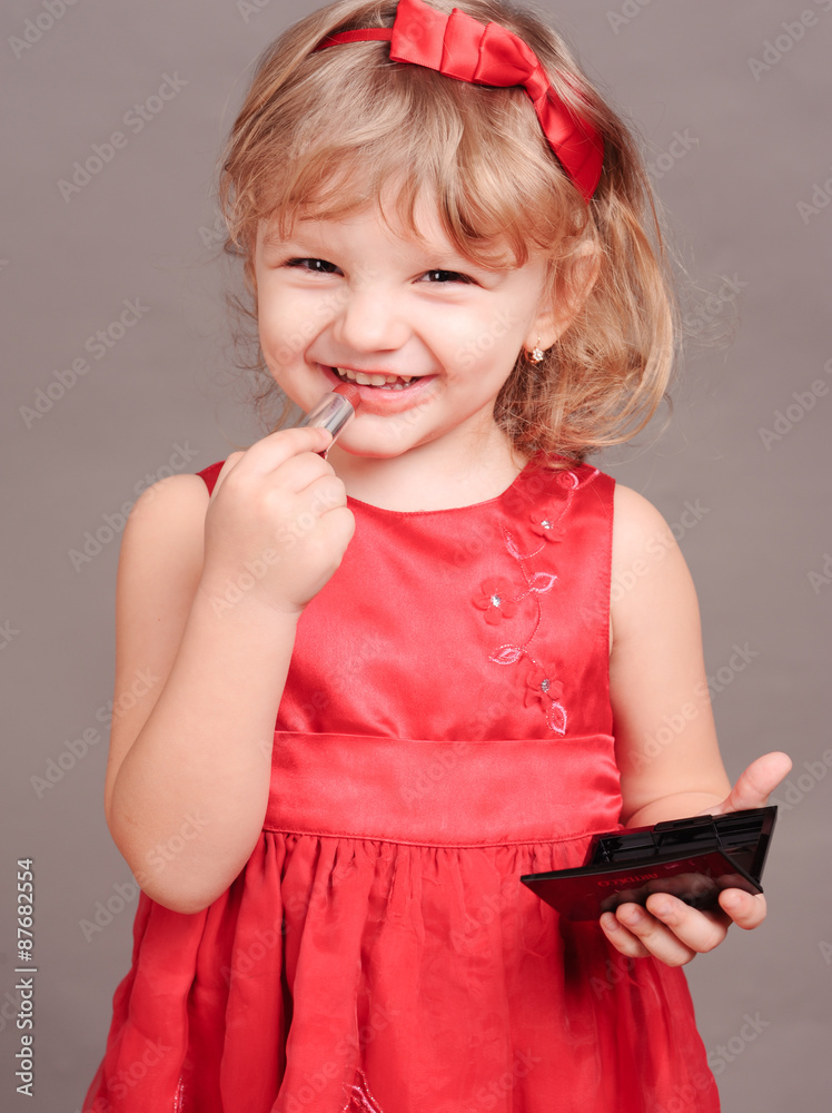 Cute Baby Girls With Makeup