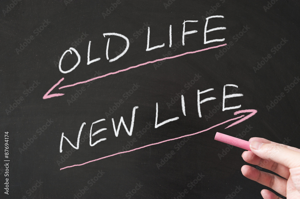 Old life vs new life Stock Photo | Adobe Stock