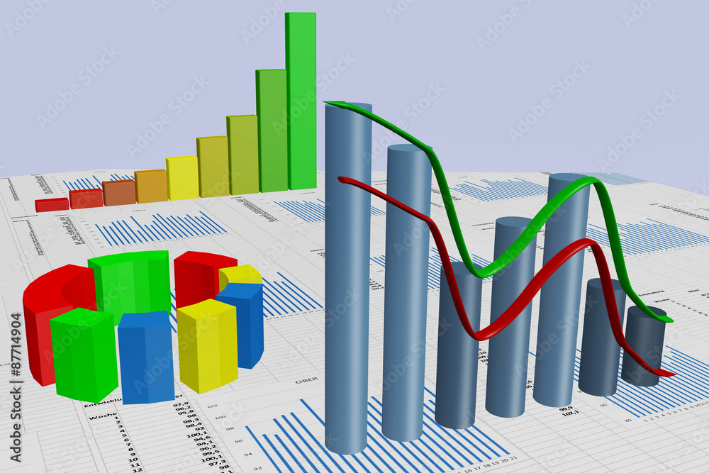 Planning and performance evaluation with diagram Stock Illustration ...