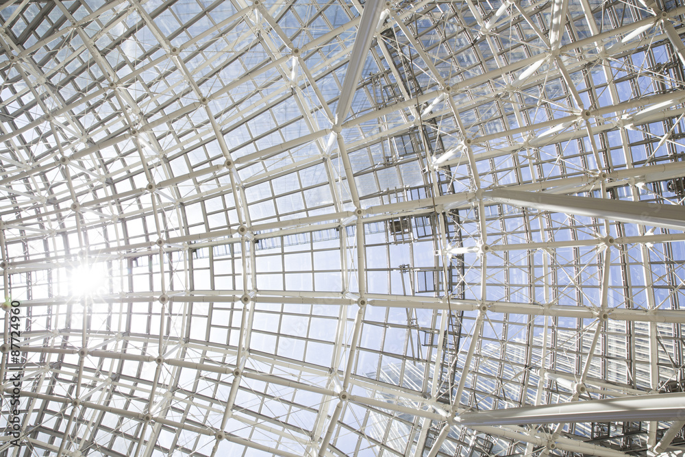 building construction of metal steel framework outdoors Stock Photo ...