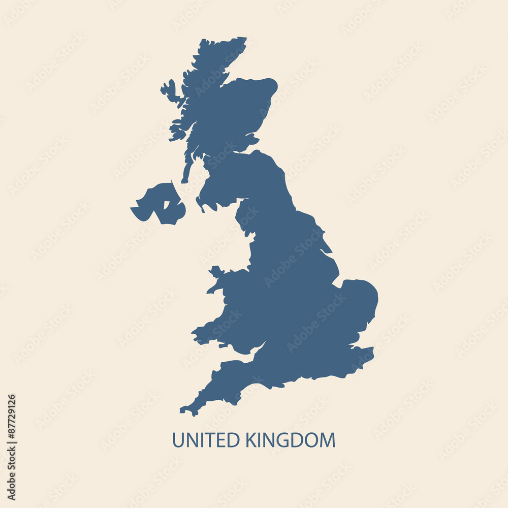 UK MAP VECTOR, UNITED KINGDOM MAP, BRITAIN MAP Stock Illustration ...
