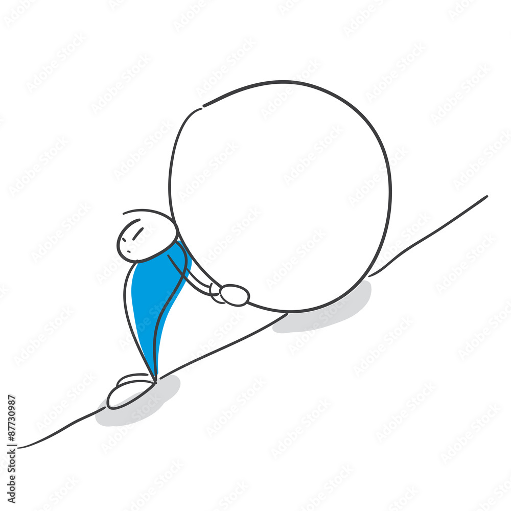 Stick Figure Series Blue Stock-Vektorgrafik | Adobe Stock
