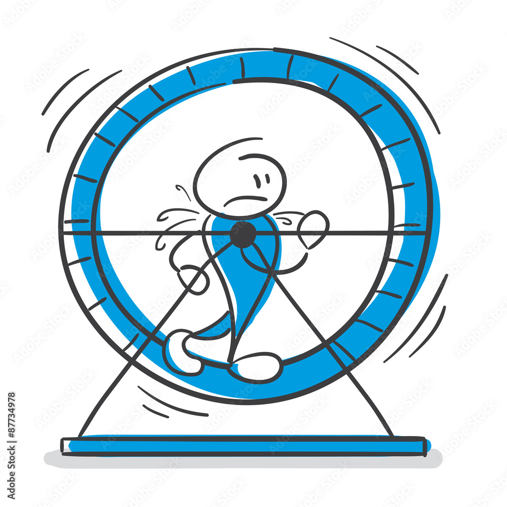 Stick Figure Series Blue Stock Vector | Adobe Stock