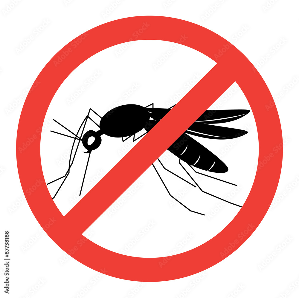 no mosquito sign , stop mosquito sign vector illustration Stock ...