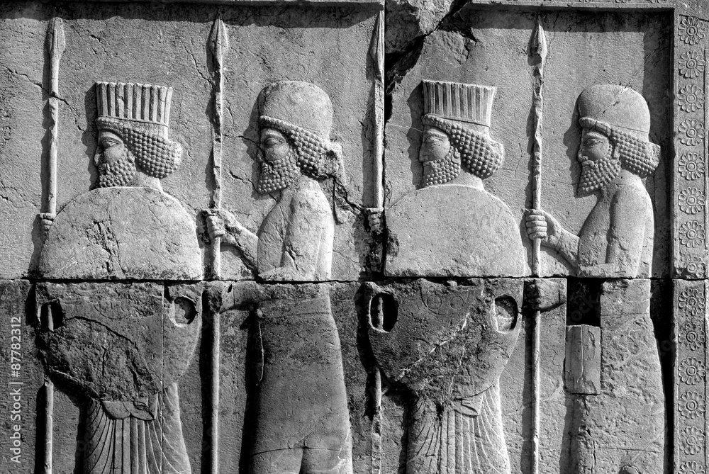 Bas-relief of Persian & Mede Soldiers Stock Photo | Adobe Stock