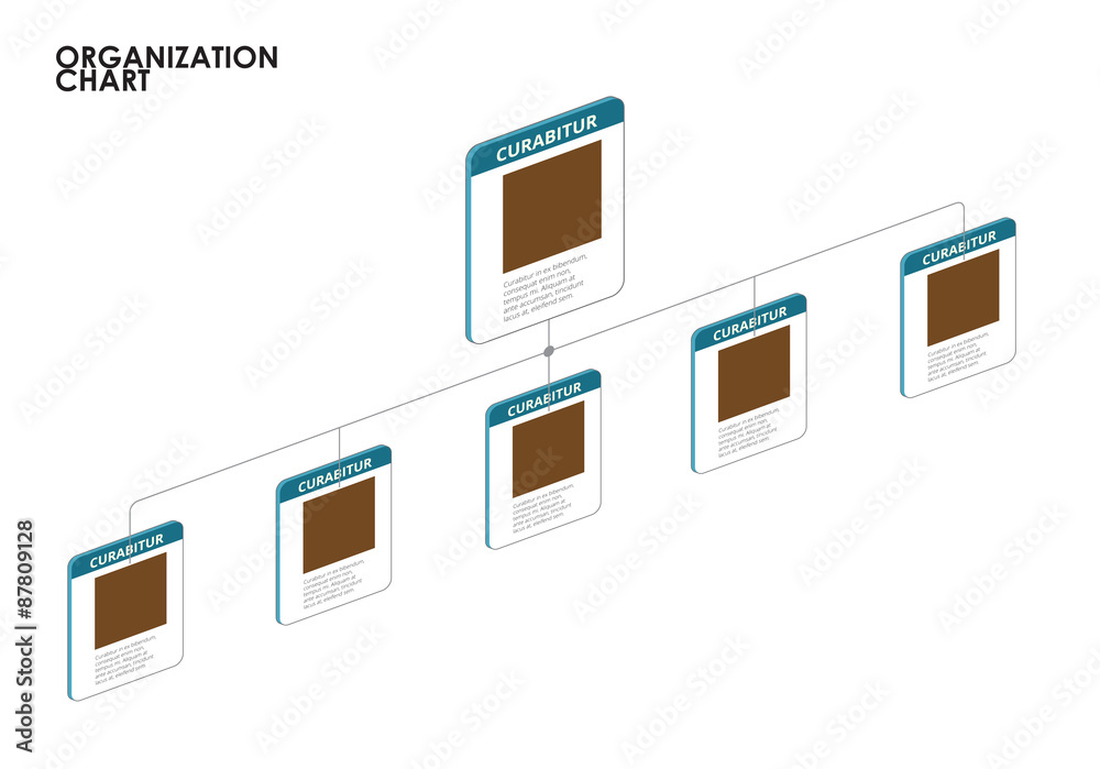Organization chart infographics with tree. vector illustration Stock ...