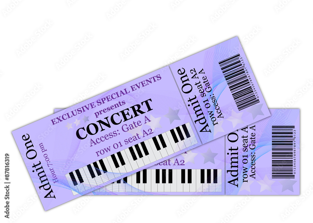 Tickets for Concert Stock Vector | Adobe Stock