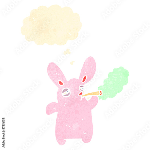 Cartoon Easter Bunny Smoking