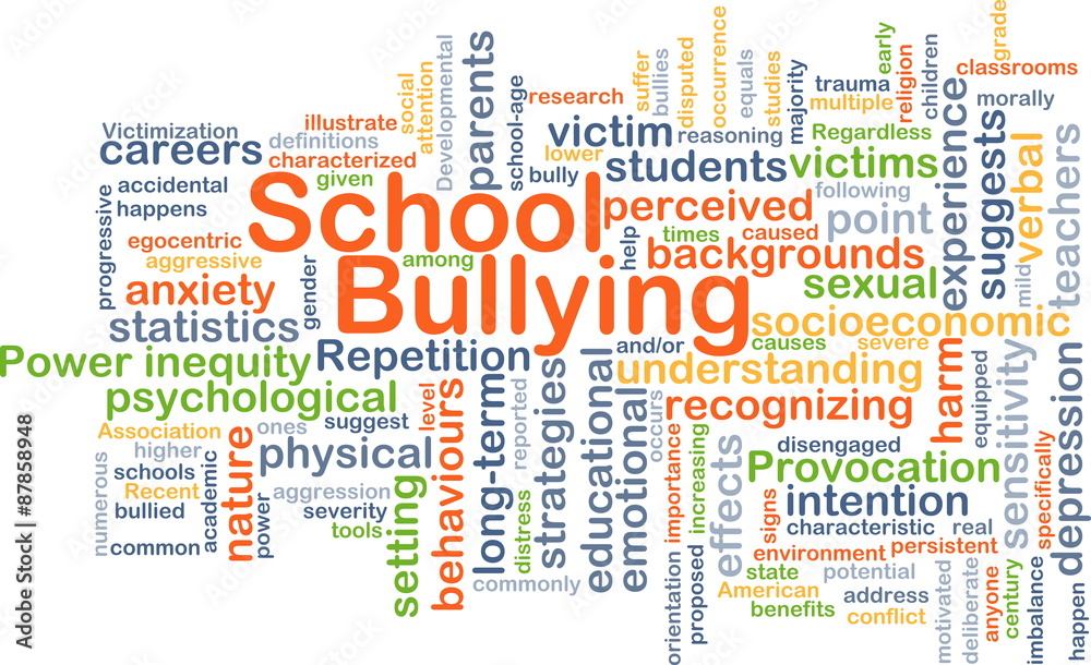 School bullying background concept Stock Illustration | Adobe Stock