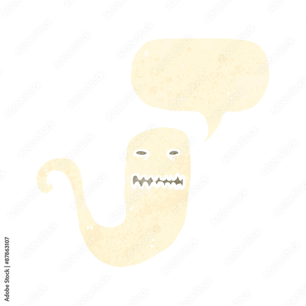 retro cartoon ghost Stock Vector | Adobe Stock