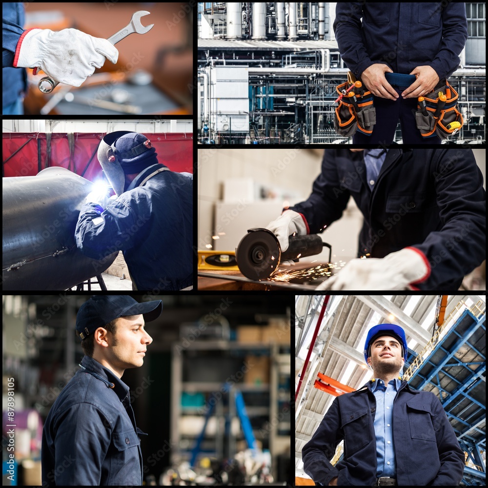 Portraits and details of people at work Stock Photo | Adobe Stock