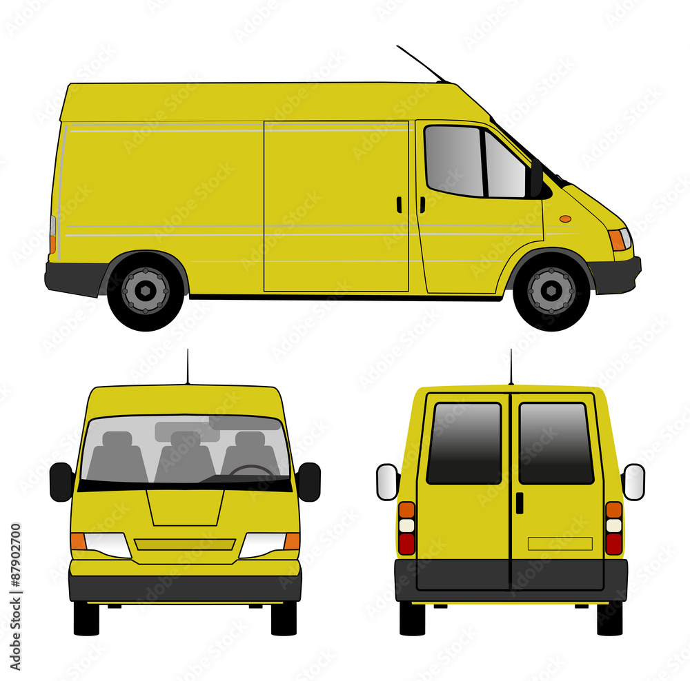Delivery car Stock Vector | Adobe Stock