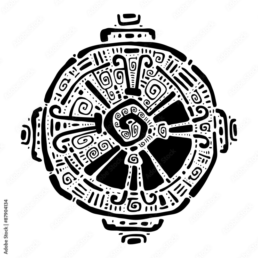 Hunab Ku. Mayan symbol. Vector illustration. Stock Vector | Adobe Stock