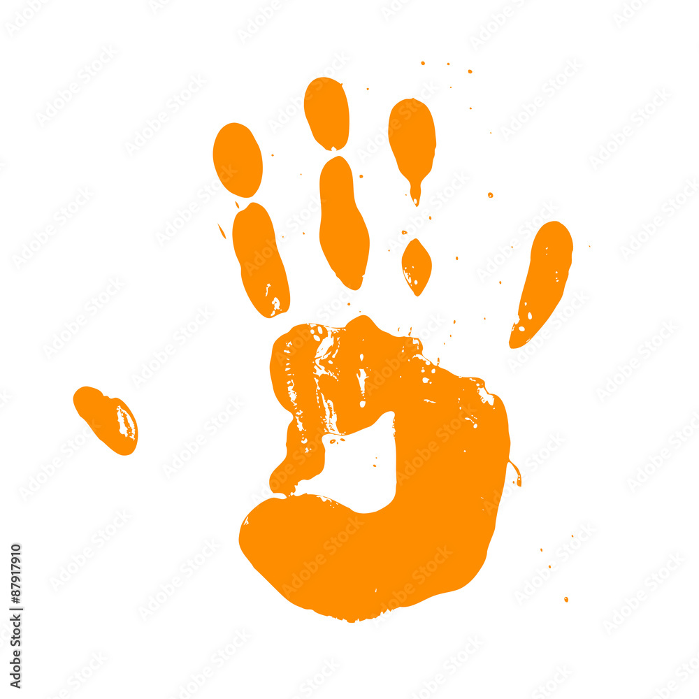 Vector Illustration of a Hand Print Stock Vector | Adobe Stock