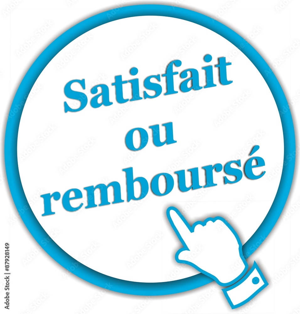 Vecteur Stock bouton satisfait ou remboursé | Adobe Stock