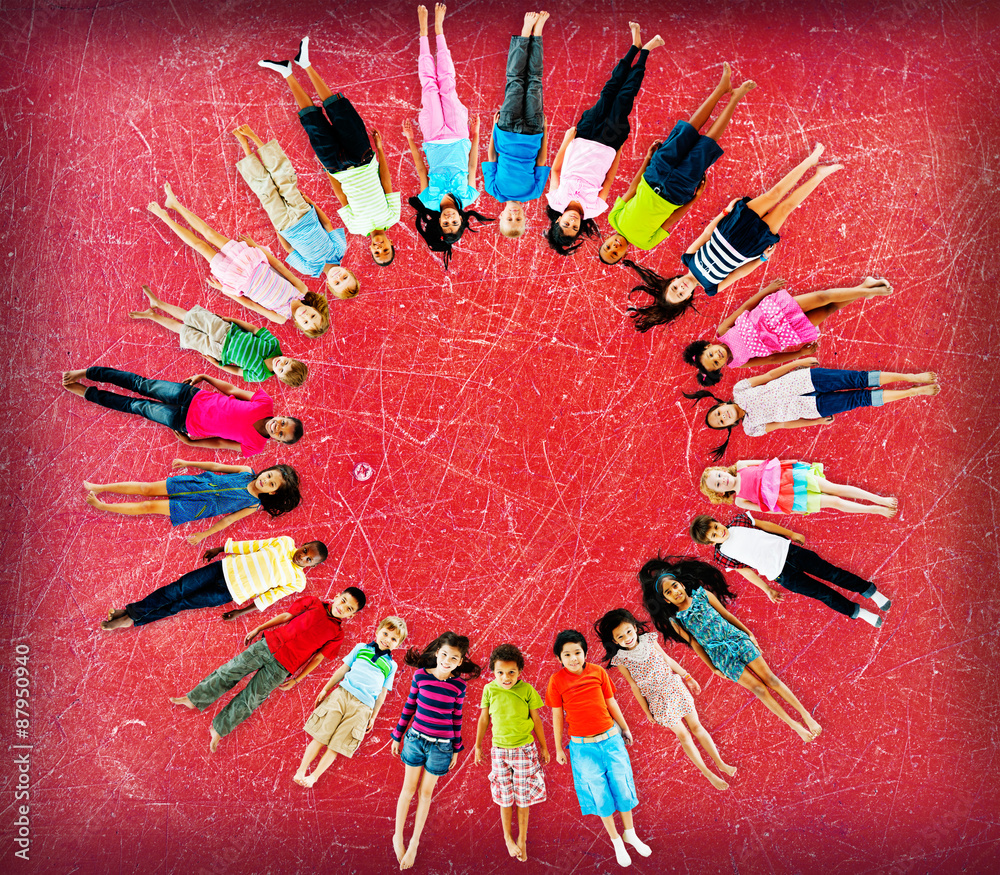 Multiethnic Children Smiling Happiness Friendship Concept Stock Photo ...