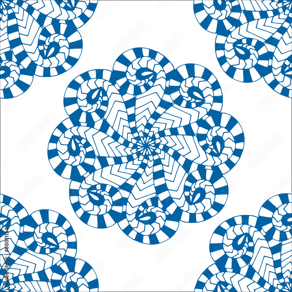 seamless blue pattern Stock Vector | Adobe Stock