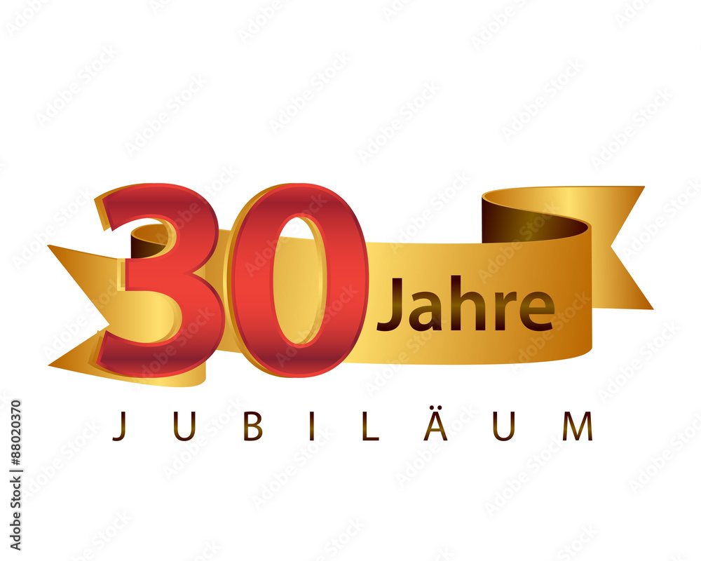 30 Jahre Jubiläum Stock-Vektorgrafik | Adobe Stock