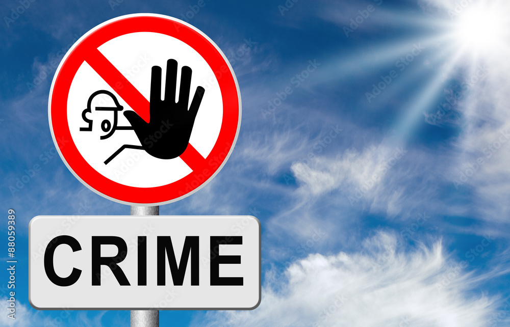 stop crime sign Stock Illustration | Adobe Stock