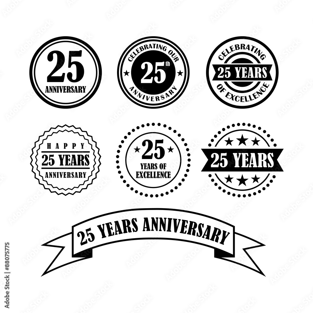 25 Years Of Service Vector