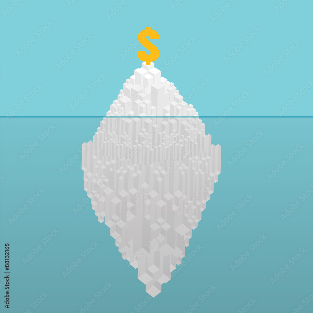 Iceberg financial concept. Hidden potential concept. Iceberg of Stock ... Iceberg financial concept. Hidden potential concept. Iceberg of Stock ...