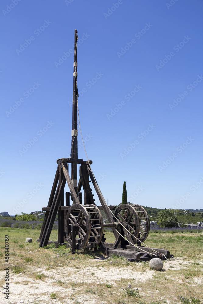 Medieval weapon Trebuchet Stock Photo | Adobe Stock