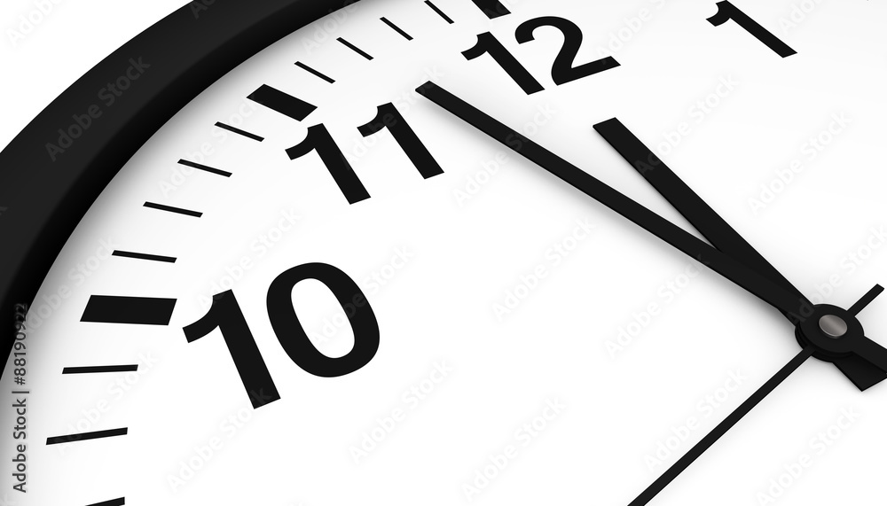 Clock Almost Midnight Stock Illustration | Adobe Stock