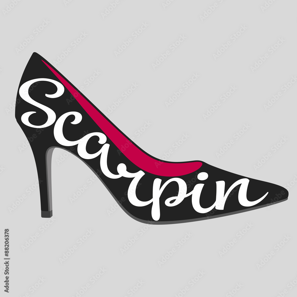 Fashion typography, shoe typography, scarpin typography, fashion ...