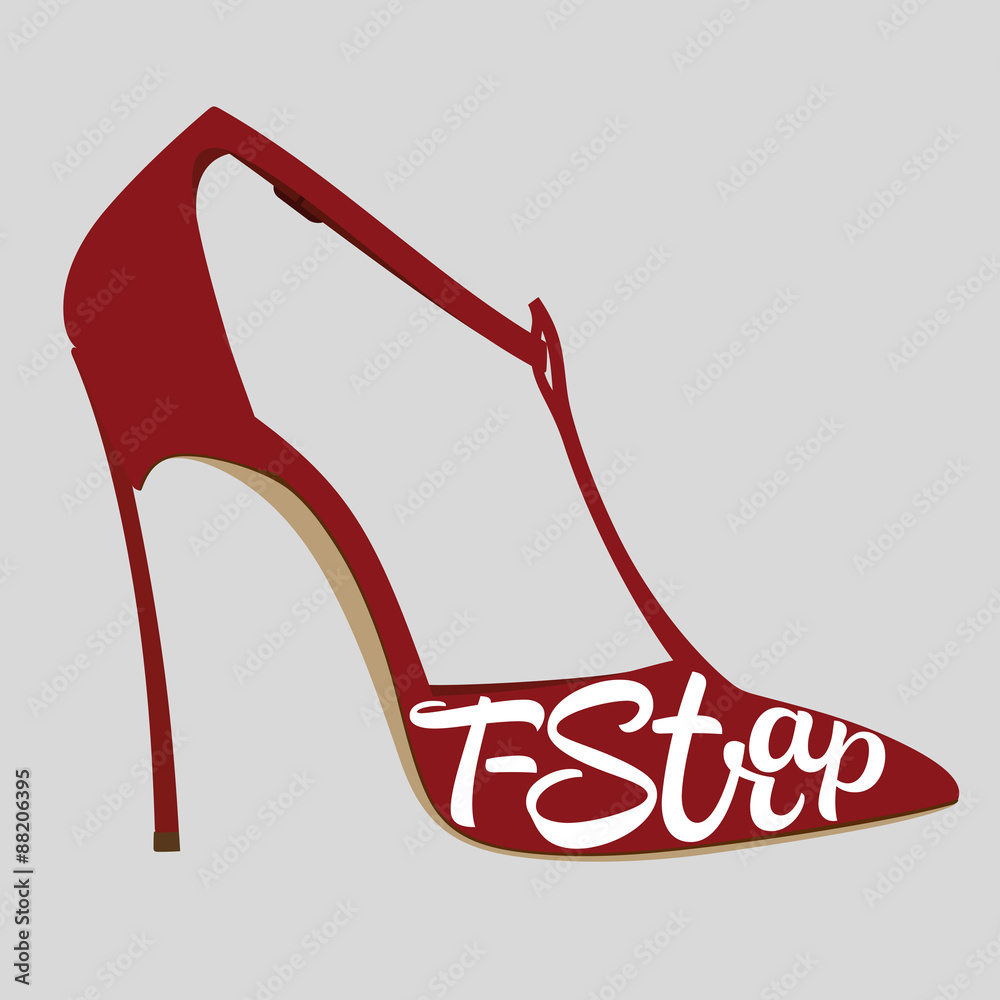 Fashion typography, shoe typography, t-strap typography, fashion ...