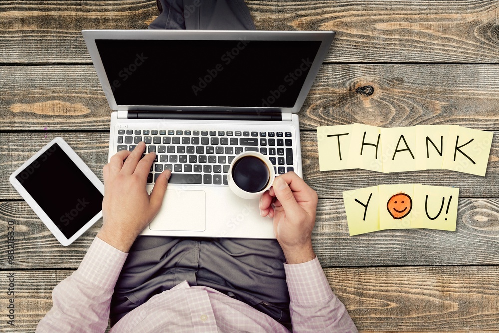 Thank You, Gratitude, Smiley Face. Stock Photo | Adobe Stock