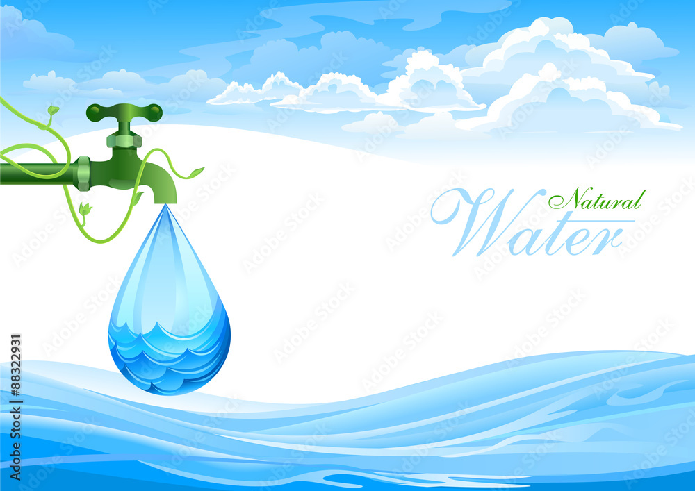 Water Banner Vector