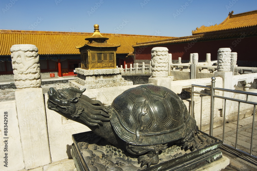 Turtle statue, Zijin Cheng, The Forbidden City Palace Museum, Beijing ...