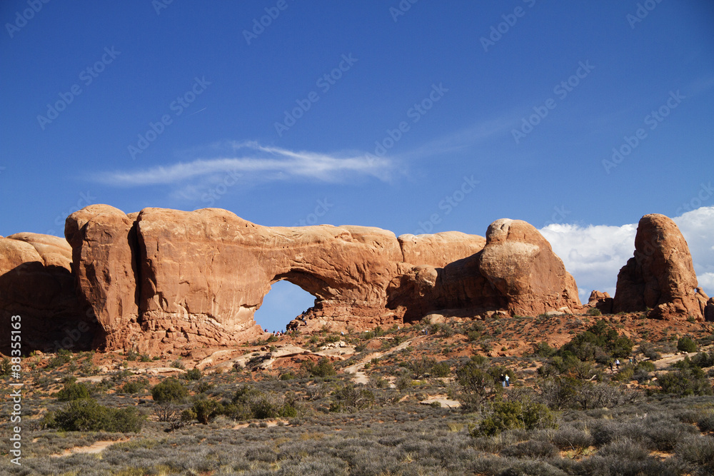 Erosion has formed natural stone arches, here South Window.Arches ...