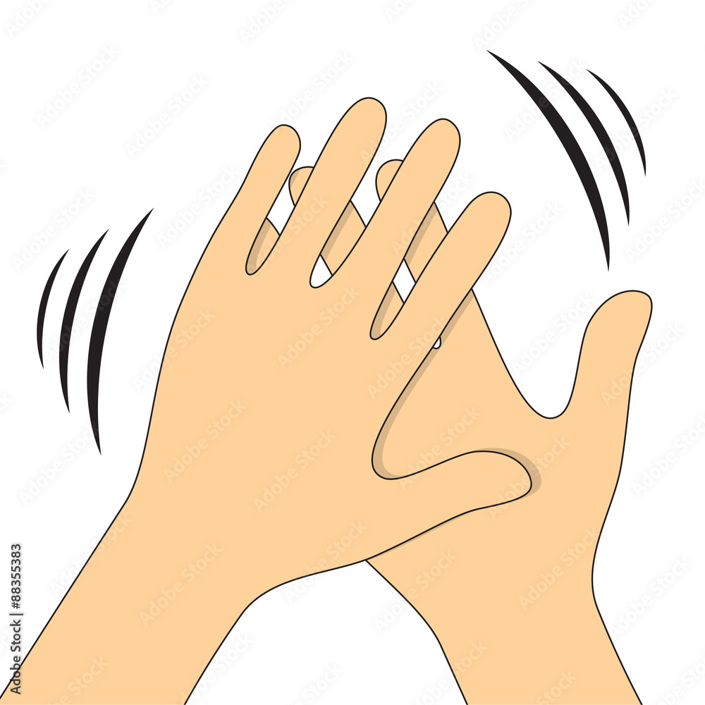 Hands clapping symbol. Vector icons for video, mobile apps, Web sites ...