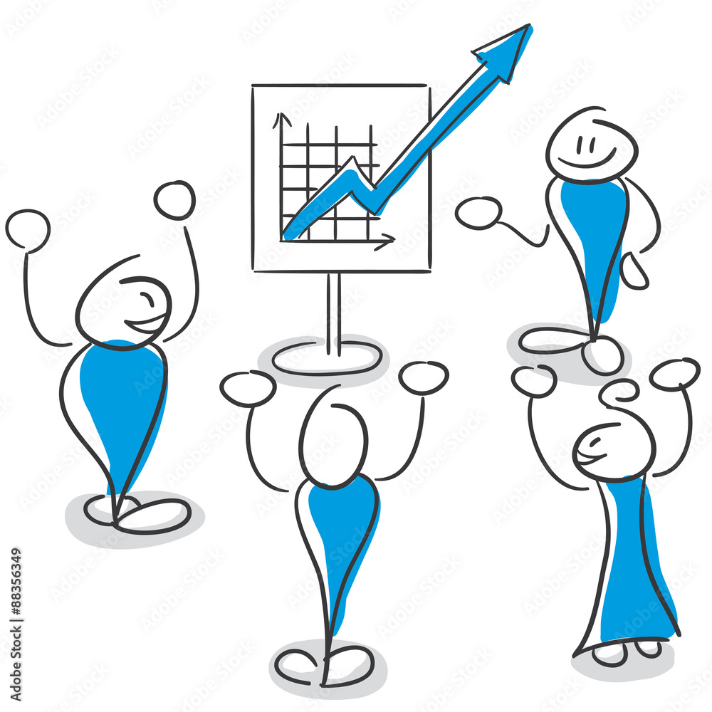 Stick Figure Series Blue vector de Stock | Adobe Stock