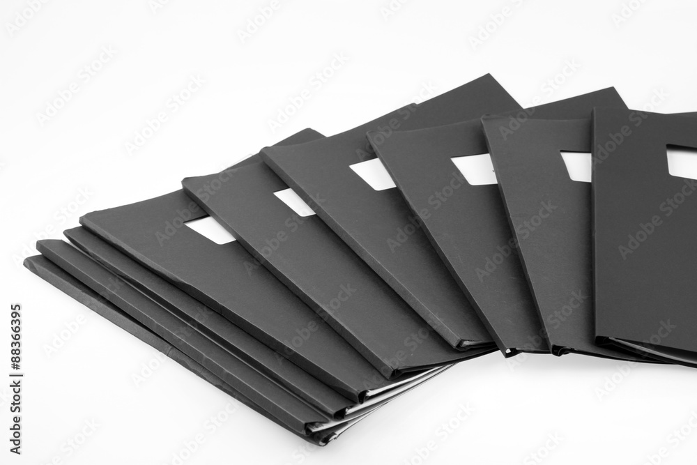 Black file folders Stock Photo | Adobe Stock