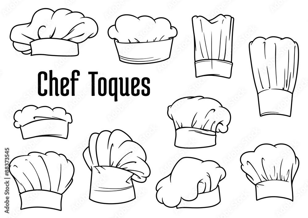 Chef caps and hats set Stock Vector | Adobe Stock