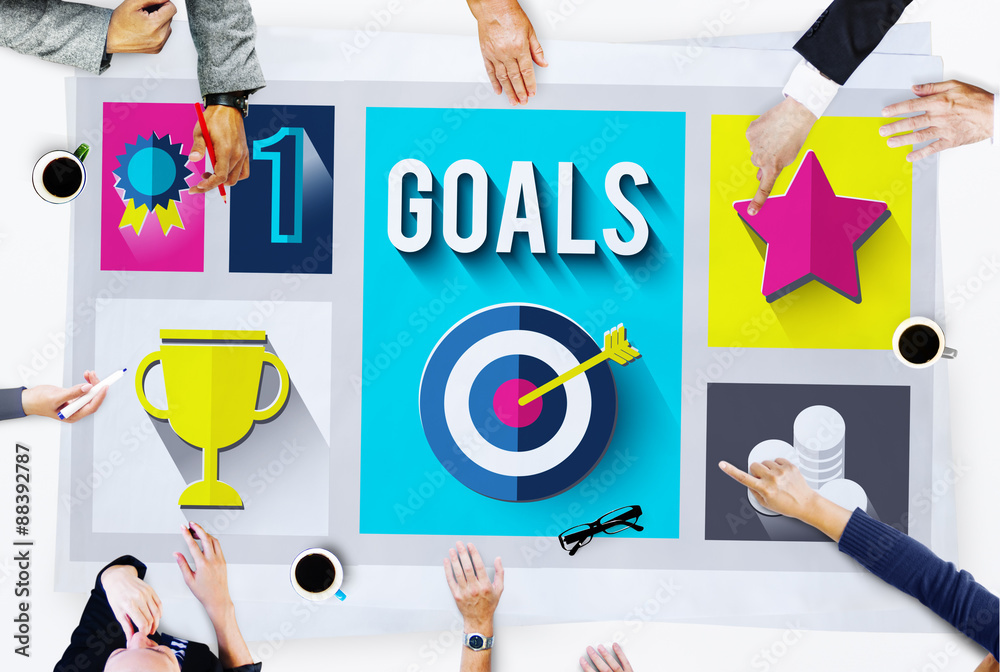 Goals Achievement Successful Winner Target Concept Stock Photo | Adobe ...