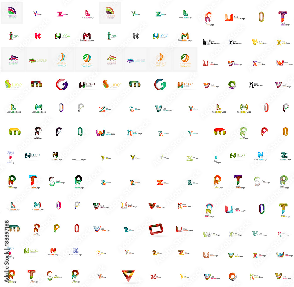 Mega set of letter logos Stock Vector | Adobe Stock