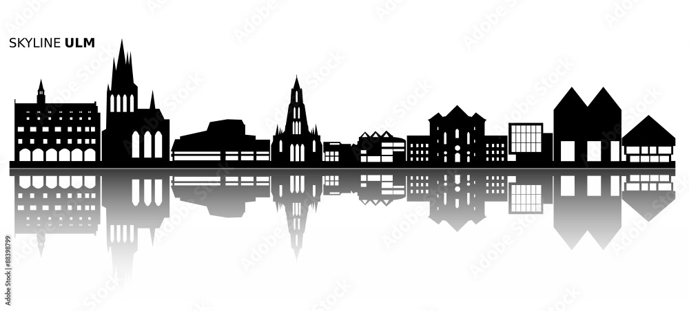 Skyline Ulm Stock-Vektorgrafik | Adobe Stock