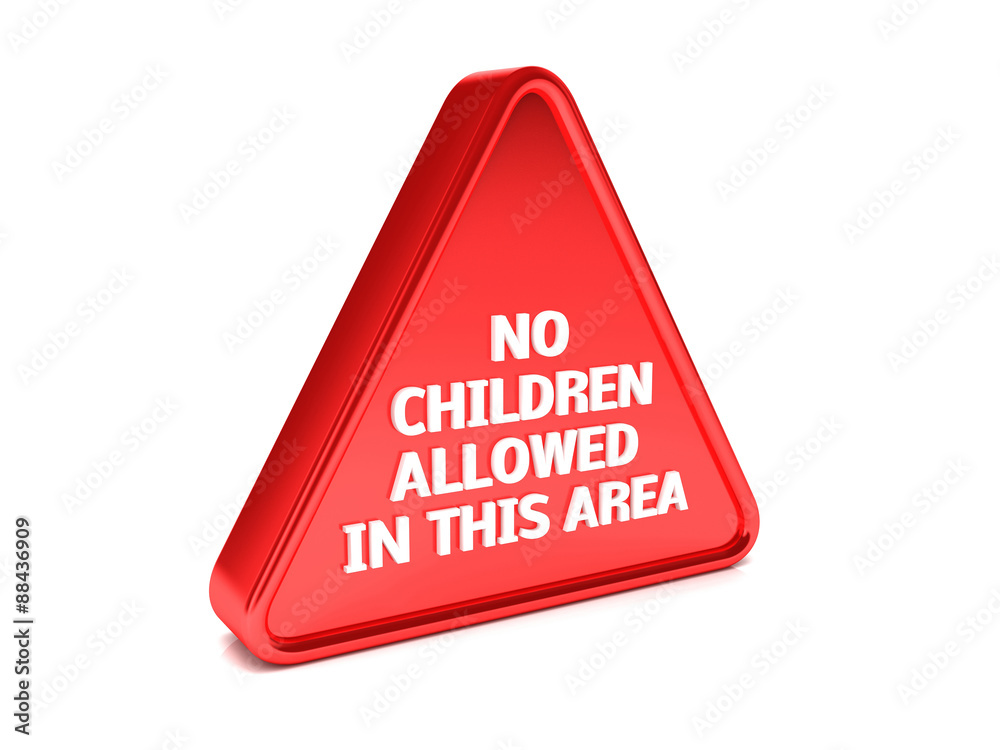 no children allowed in this area Stock Illustration | Adobe Stock