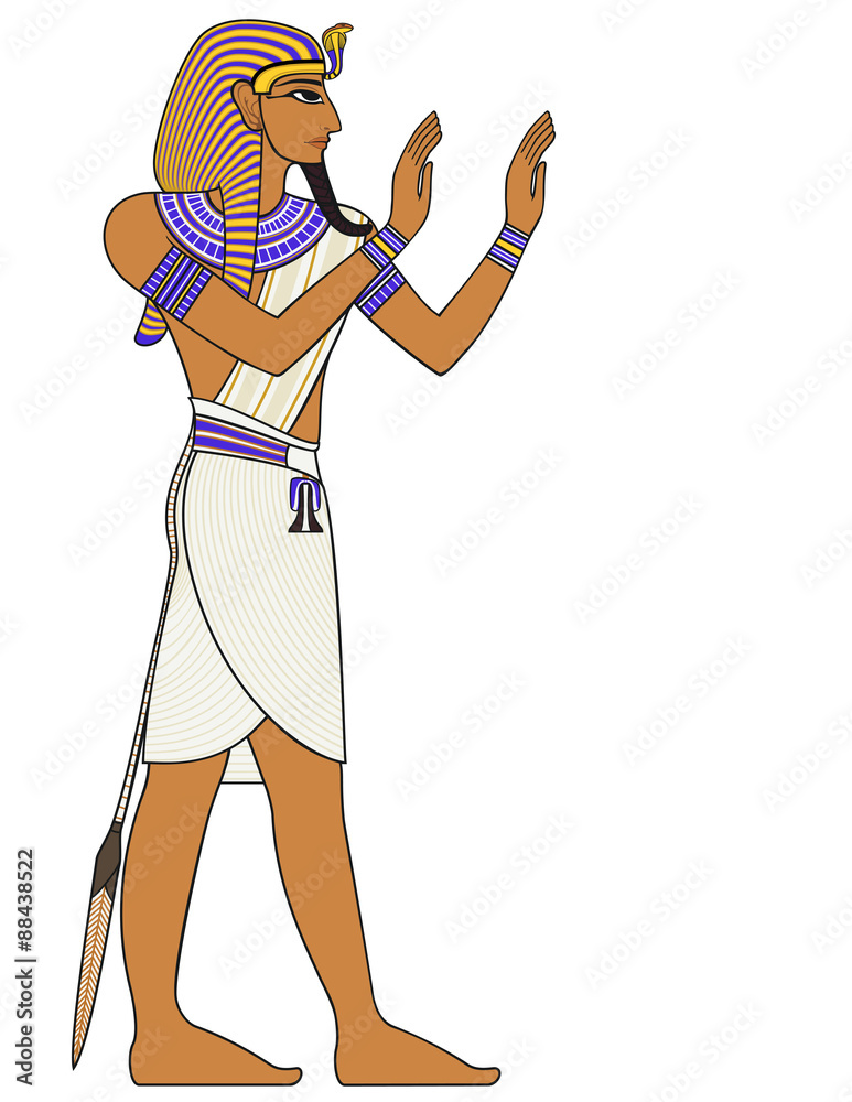 Pharaoh , egyptian ancient symbol, isolated figure of ancient egypt ...